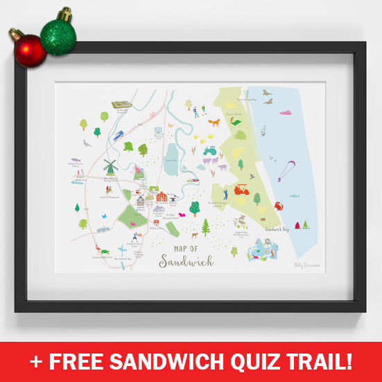 Sandwich - 'Map of Sandwich' Art Print – Quiz Trail