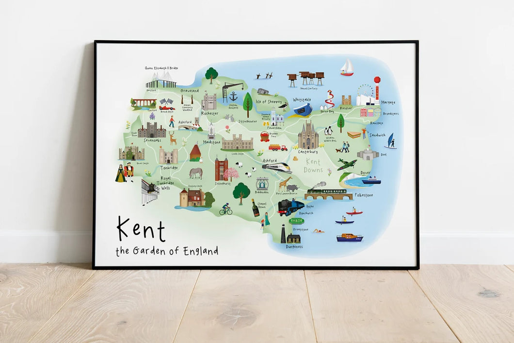 Kent - 'The Garden of Kent' Art Print – Quiz Trail